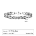 8mm Creative Byzantine 14K White Gold Bracelets for Men, Punk Hiphop ...