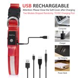 PcEoTllar LED Dog Collar, Waterproof Rechargeable for Night Walking RGB ...