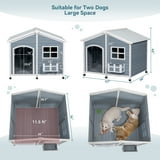 Petsfit 47" Dog House Outdoor with Waterproof PVC Roof, Extra Large Dog ...