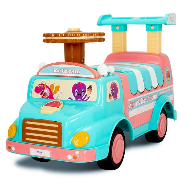 Ride On Toy Ice Cream Truck Transportation Ride On For Kids 1-3 Years ...