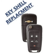 Nasstrac New Key Fob Compatible with 2010-2019 GM / 4-Button Flip Key ...