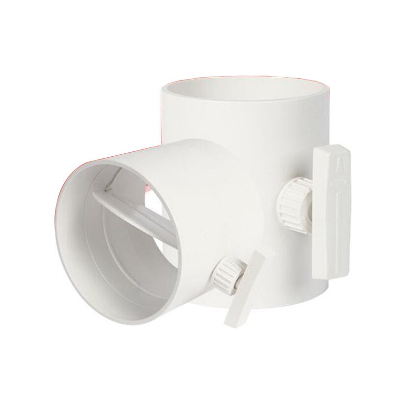 Air PVC Damper Valve Circle Duct Inline Valve ABS Plastic 200 mm For ...