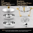XYJBHB Chafing Dishes for Buffet 4 Pack, 6QT Round Chafing Dishes for ...