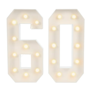 BESTKITTY 5FT Light Up Numbers4, Marquee Numbers for 40th 45th Birthday ...