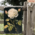 2D Flat, Charming Vintage Pink Rose Tin Sign Floral Plant, Distressed ...