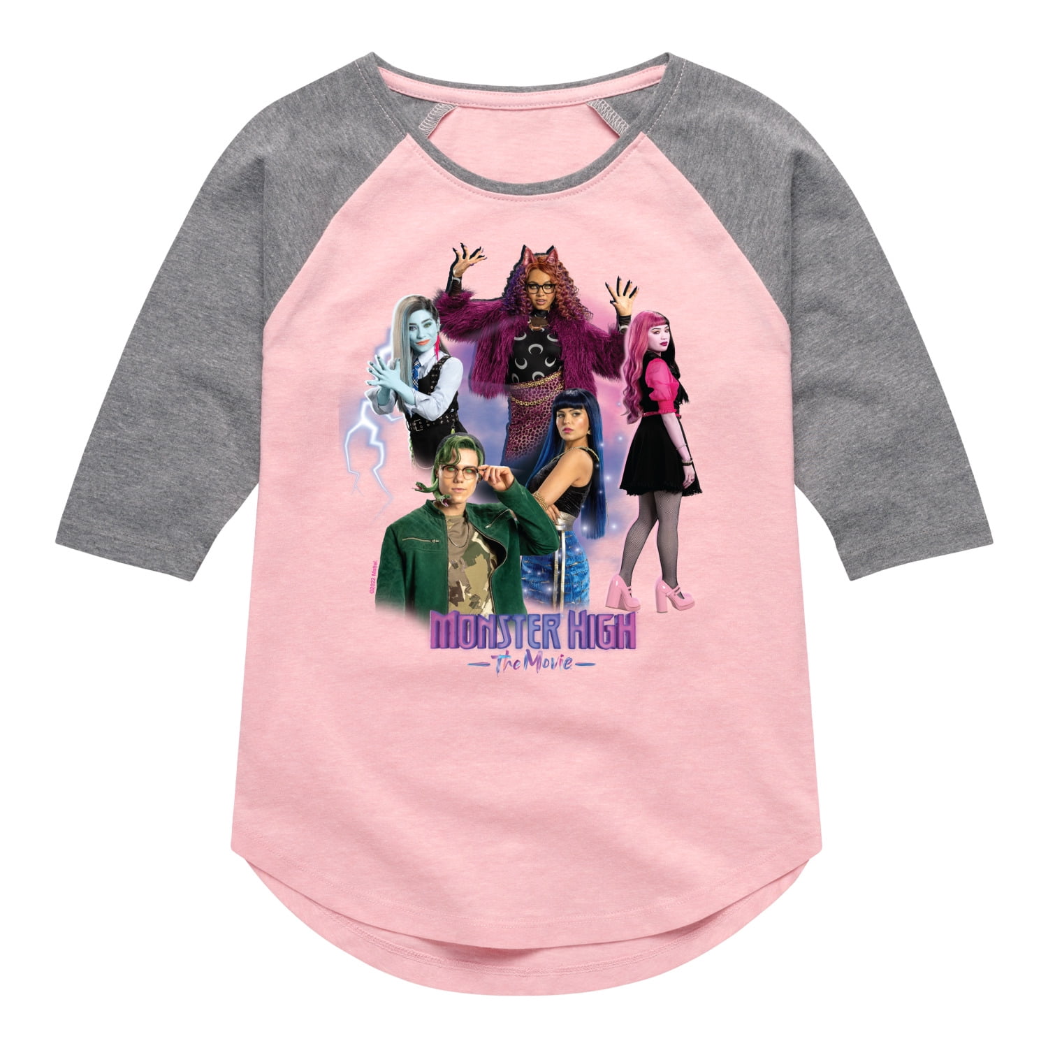 Monster High the Movie Group Photo - Toddler And Youth Girls Raglan ...