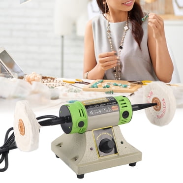 110V 350W Jewelry Polishing Machine, Gem Rock Stone Buffer Bench Lathe ...