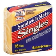 Great Value Singles American Pasteurized Prepared Cheese Product, 16 oz ...