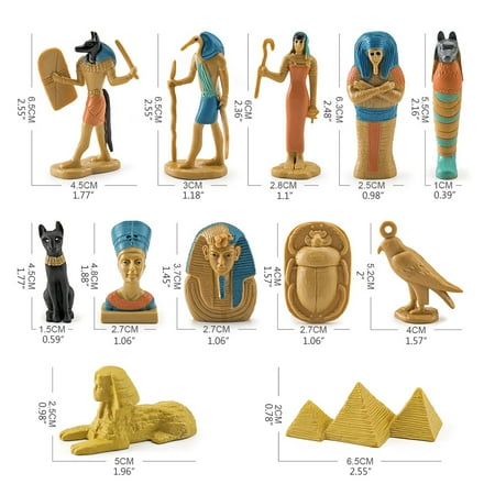 Egypt Statues Miniature Ornaments 12 Pcs Ancient Egypt Egyptian God ...