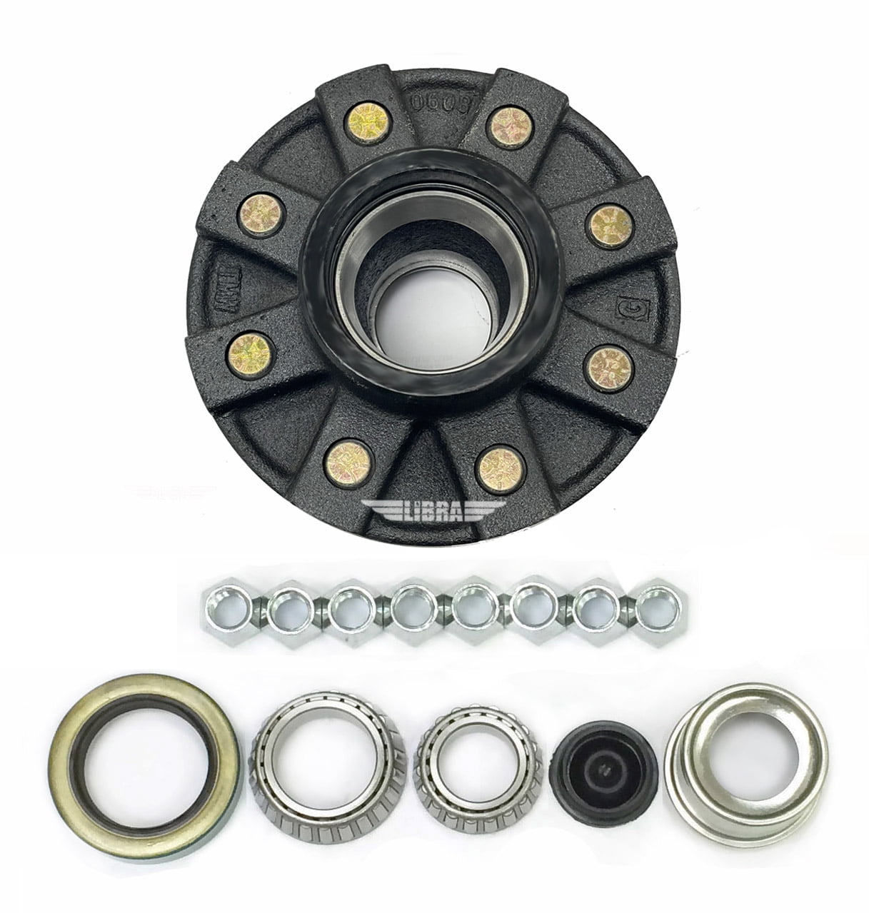 LIBRA Trailer 8 lug Idler Hub Kit 8 on 6.5 8x6.5 for 7000 lbs Axle ...