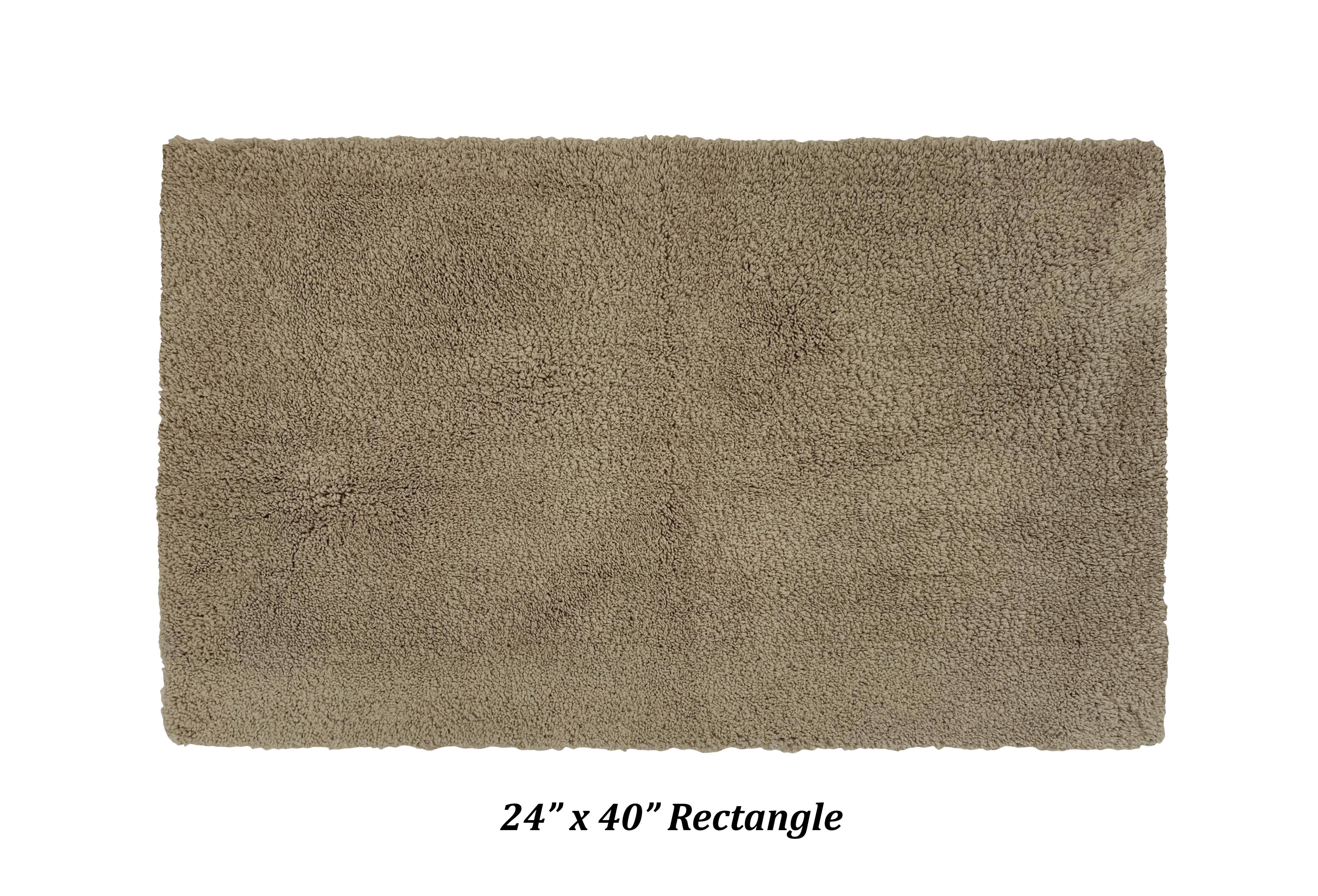 Better Trends Micro Plush Polyester 24" x 40" Bath Rug - Beige ...