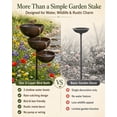 Rain Catcher Bird Bath Garden Stake Feeder Small Outdoors Bring Life ...
