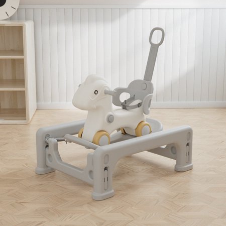 Indoor rocking carousel, rocking horse roller coaster 2-in-1 baby ...