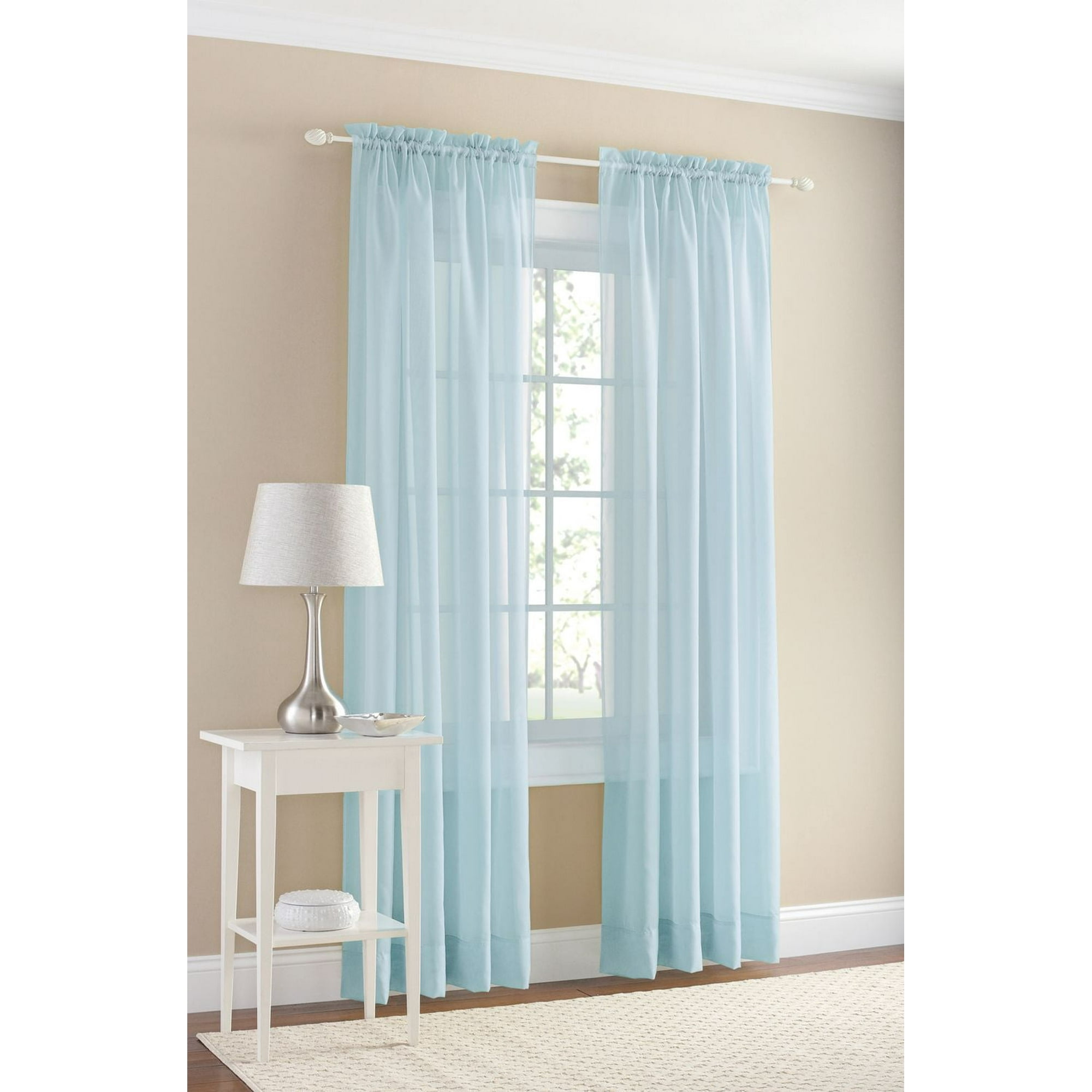 Click here for Mainstays Marjorie Solid Voile Curtain Panel 59 Wi... prices