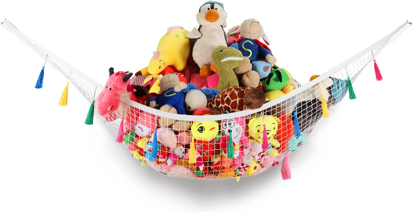 Stuffed Animal Toy Hanging Storage with Colorful Macrame - Walmart.com