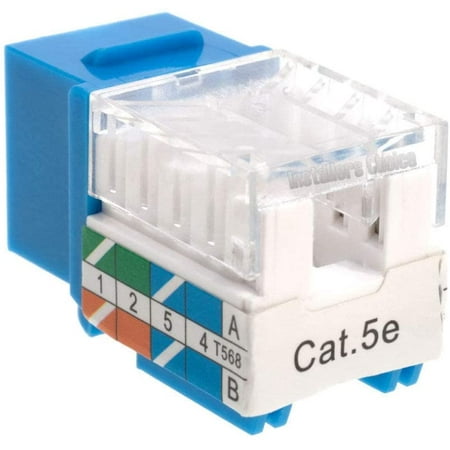 Cat5 RJ45 Keystone Jack Cat5e Punch-Down Network Blue (10) | Walmart Canada