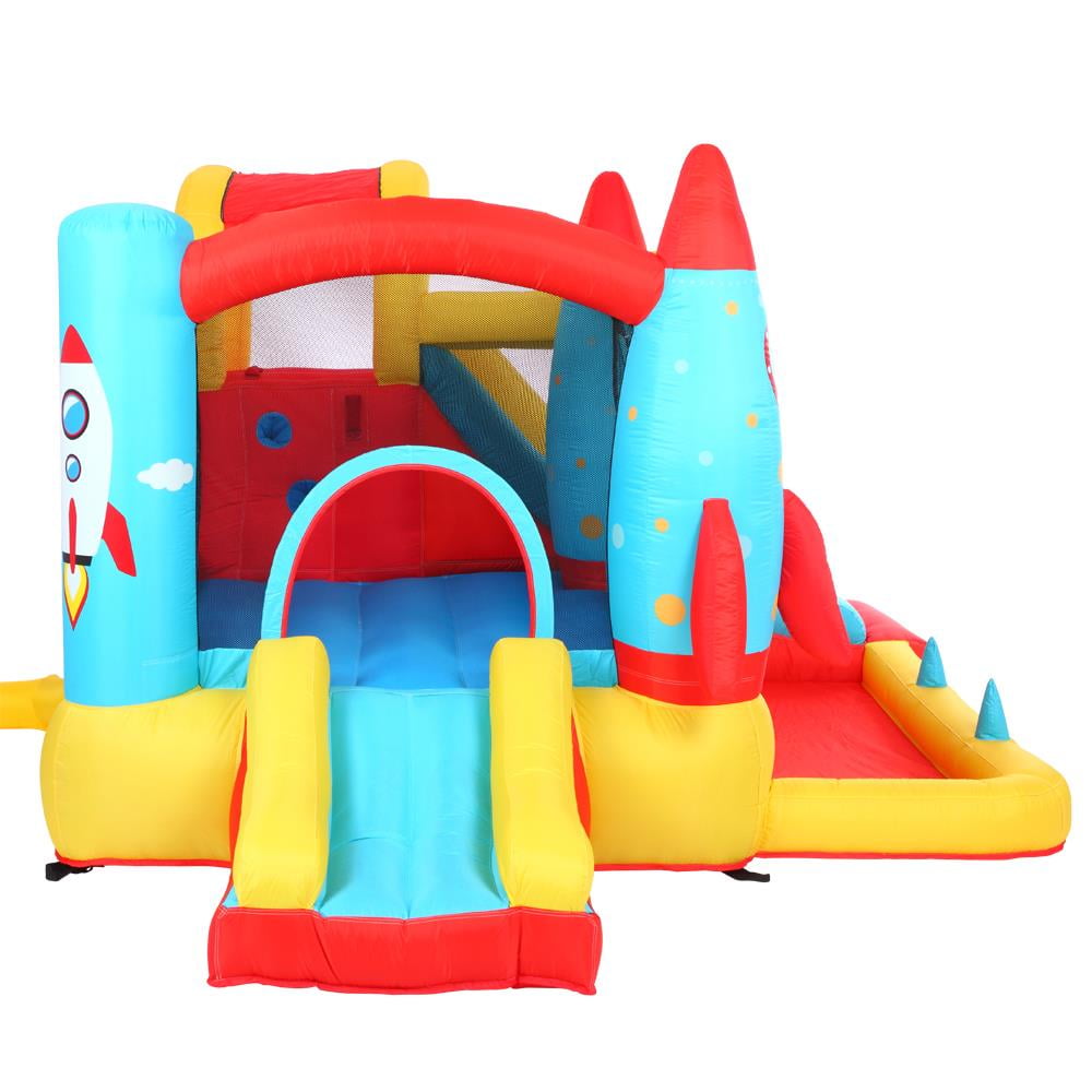 Zimtown Kids Inflatable Bounce House Rocket Safety Slide Jumper Castle ...