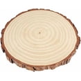 10 Piece 7-8 Inch Natural Wood Slices with Bark, Unfinished Large Round ...