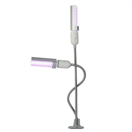 USB Clip-on Grow Light Dual Heads 360° Area 5 Brightness Full Spectrum ...