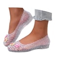 BRICH Women's Cute Crystal Transparent Closed Toe Sandals Spring Summer ...