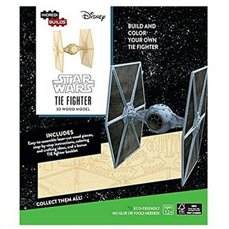 Incredibuilds Star Wars 3D Wood Model Kit TIE Fighter Kits | Walmart Canada