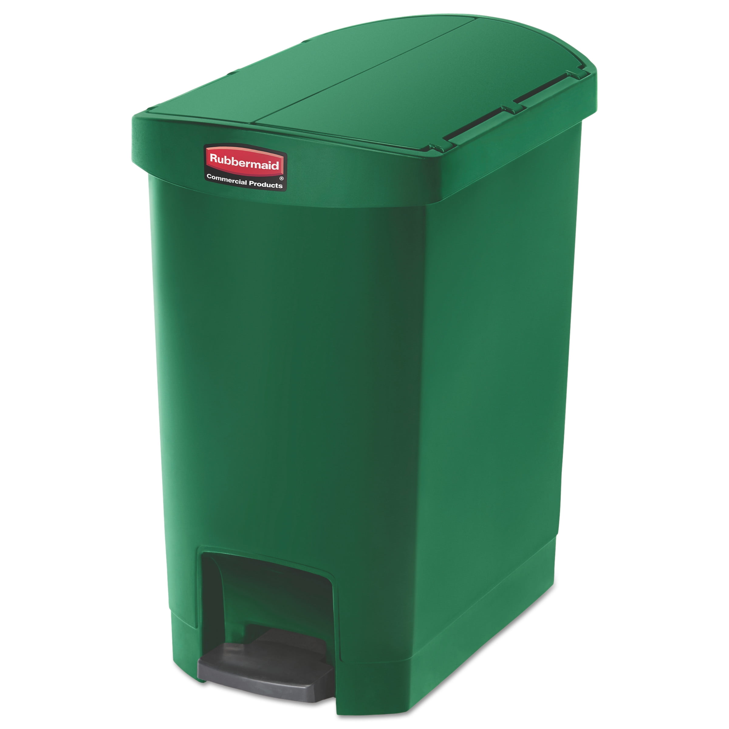 Rubbermaid Commercial Slim Jim Resin Step-On Container, End Step Style ...