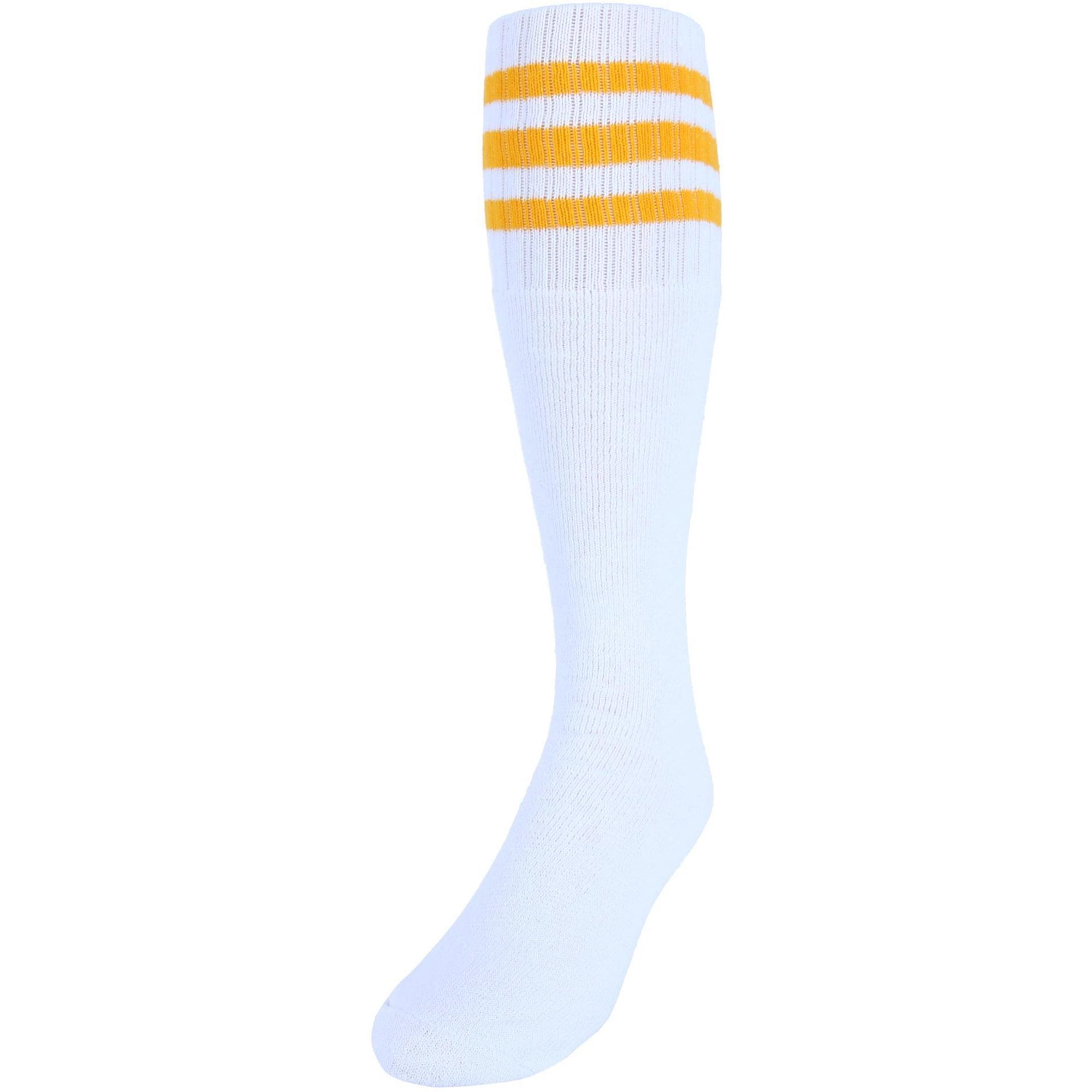Click here for Ctm Striped Top Ribbed Tube Socks (4 Pair Pack) prices