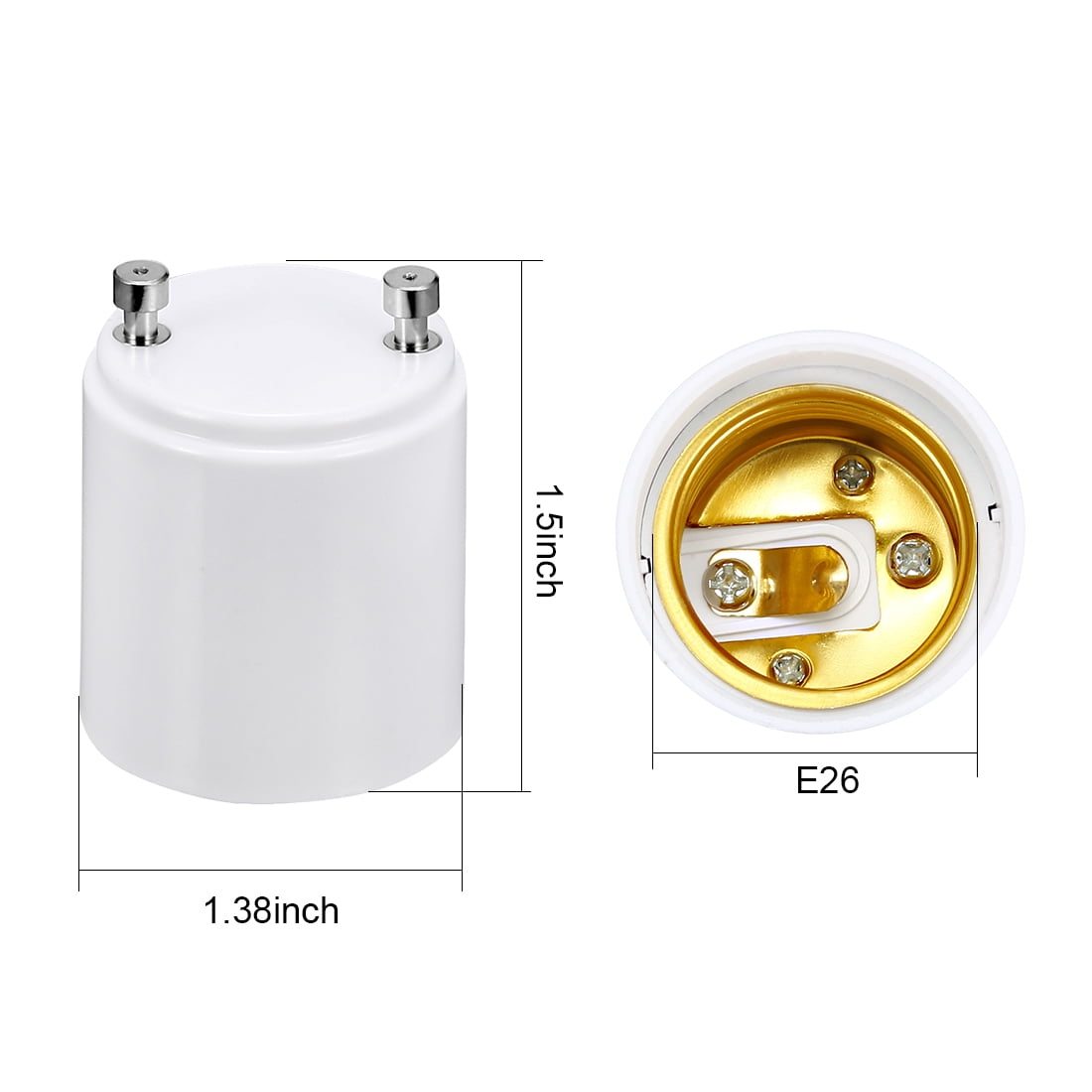 10pcs AC 90-240V 4A GU24 to E26 Socket Adapter PBT Lamp Bulb Holder ...