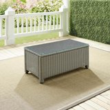HomeStock Gothic Glamour Outdoor Wicker Coffee Table Gray, Tempered ...