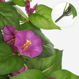 Briful 2PCS Artificial Hanging Flowers Silk Purple Flowers Vines ...