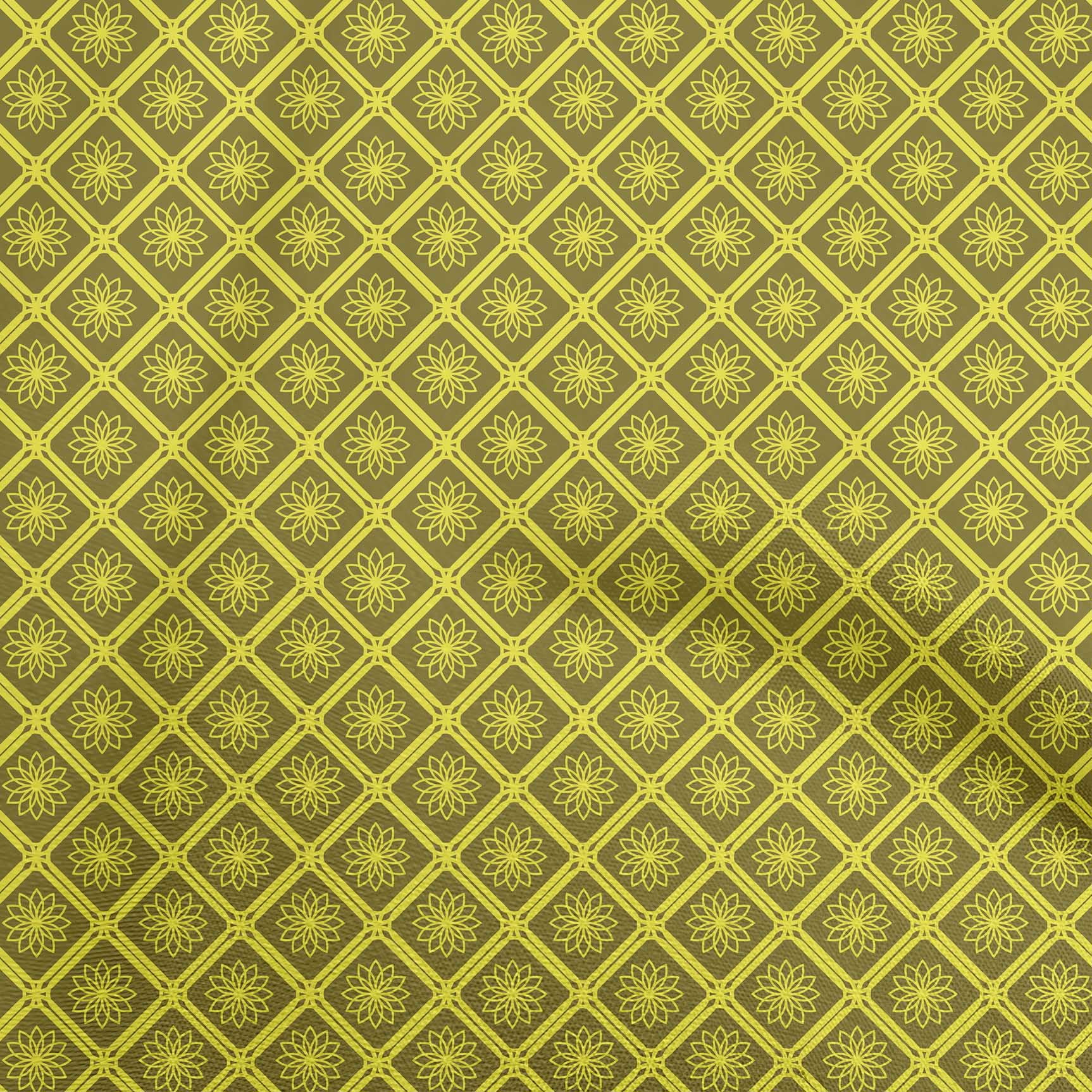 oneOone Viscose Chiffon Yellow Fabric Asian Ornamental Diy Clothing ...
