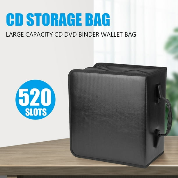 Portable Album Disc Organizer Storage Case PU Leather CD DVD Wallet ...