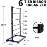 AIWFL 6-Tier Ribbon Holder, Large Capacity Ribbon Storage Rack, 31.5" x ...