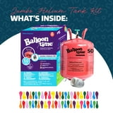 Balloon Time Large Disposable Home Helium Tank Kit with 50 Colorful ...