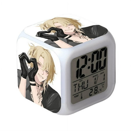 SAYDY Anime Alarm Clock One Piece LED Square Clock Digital Alarm Clock ...