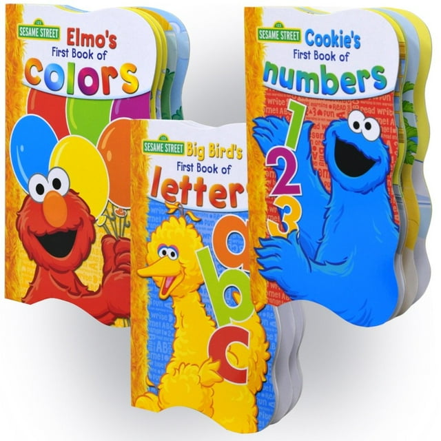 Sesame Street 5"x8" Shaped Board (Elmo, Cookie, Big Bird) Books 3 ...