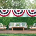 3x6ft American Flag Bunting Patriotic Decorations 5 Pcs Usa Pleated Fan