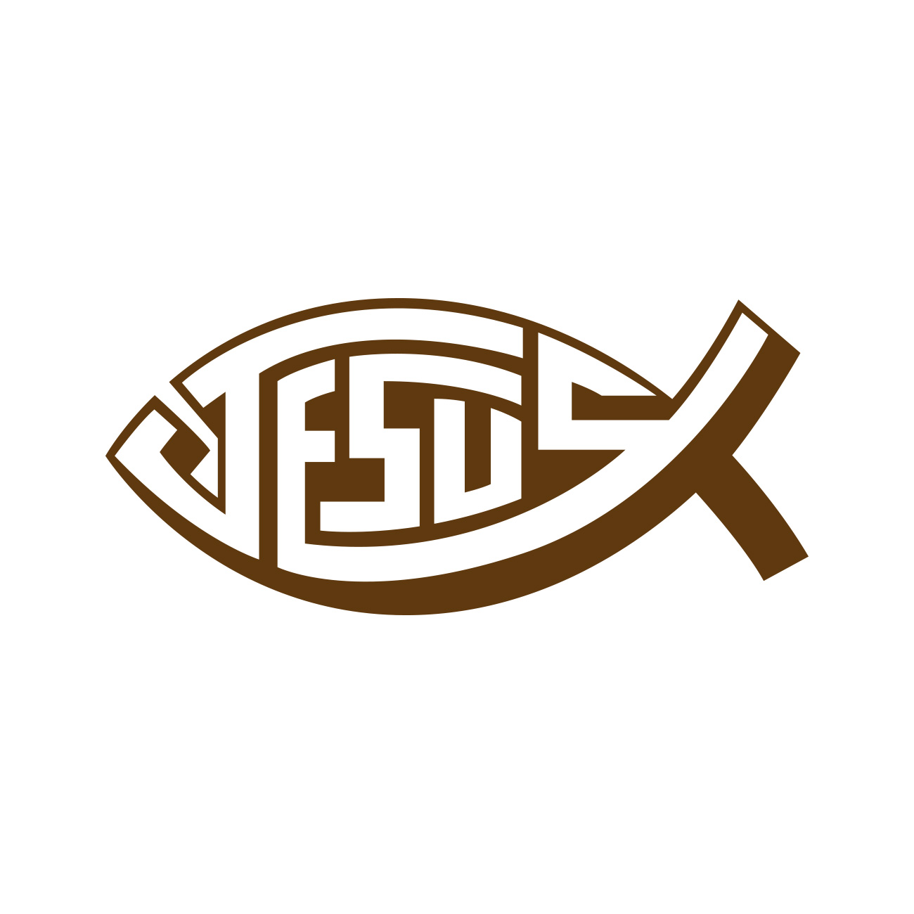 Jesus Fish Sticker Decal Die Cut - Self Adhesive Vinyl - Weatherproof ...