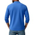 Garbnen Men Long Sleeve Henley Shirs Casual Basic T Shirts Soild Button ...