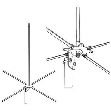 Tram Tram 1498-b 18-foot Black Cb Base Antenna With 26 Mhz To 31 Mhz 5. ...