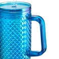Mainstays 30oz Textured Tumbler with Straw and Handle, Diamond ...