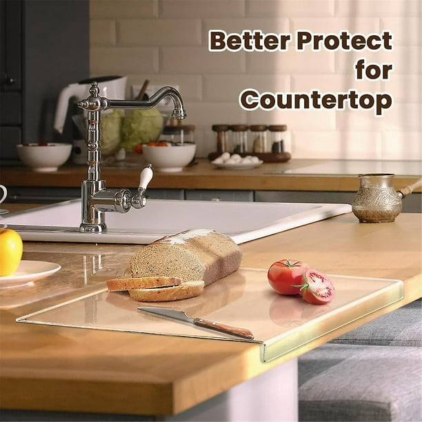 Acrylic Cutting Board With Counter Lip Clear Cutting Boards For Kitchen Counter Non Slip Large Cutting Board a Walmart
