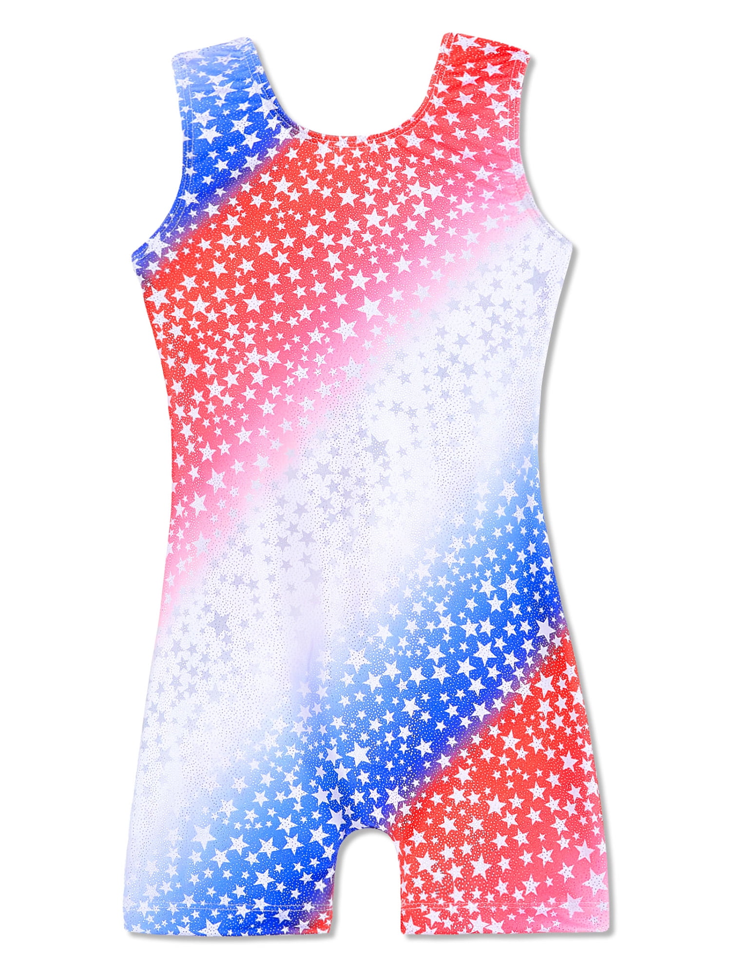 Domusgo Girls Gymnastics Leotards Shiny Blue Size 6-7 Years Old ...