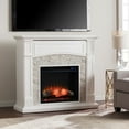 SEI Furniture Seneca Transitional Wood Electric Media Fireplace in ...