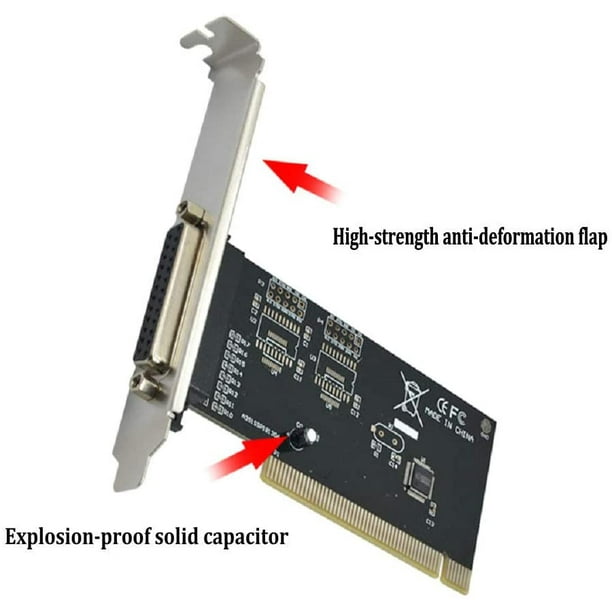 Jeirdus Parallel Port PCI PCI to DB25 LPT Parallel Port Expansion with ...