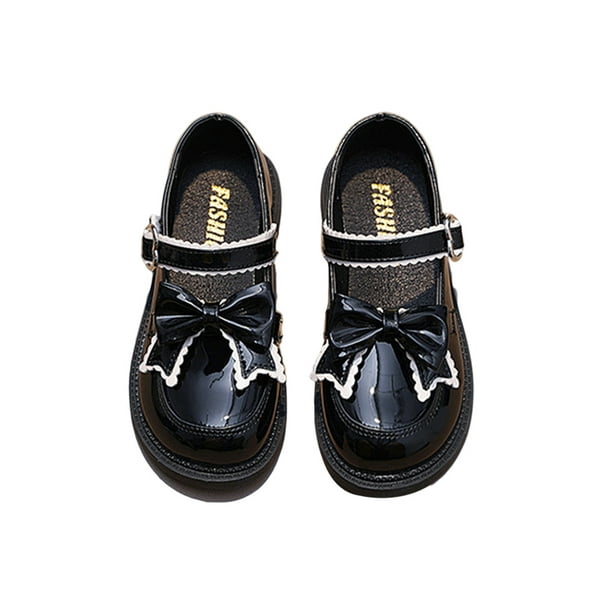 SIMANLAN Kids Girl Princess Shoes With Bow Mary Jane Dress School Shoe ...