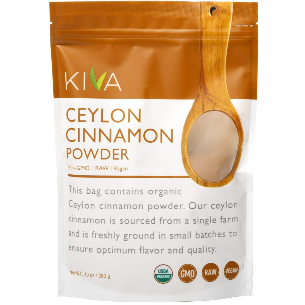Kiva Organic Ceylon Cinnamon Powder,Freshly Grounded, (JUMBO SIZE) 1/2 ...