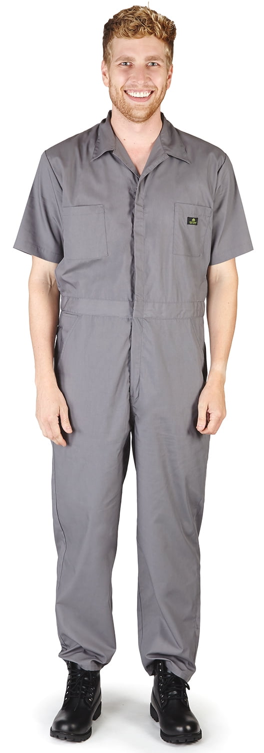 Natural Workwear Adult Big & Tall Unisex Short Sleeve Coverall Grey ...