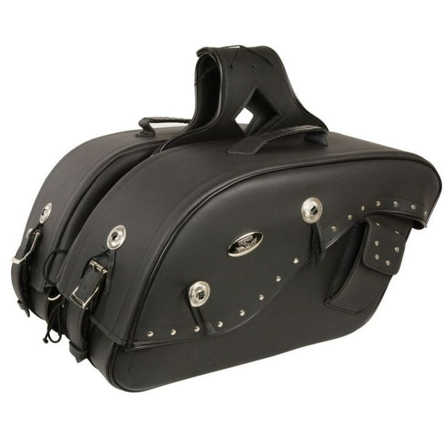 Milwaukee Leather MP8301 Black PVC Medium Cruiser Style Riveted Throw ...