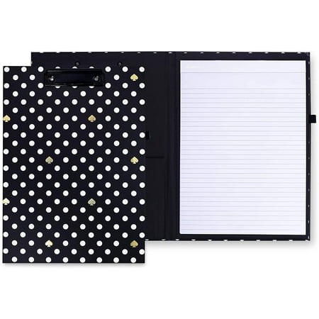 Kate Spade New York Clipboard Folio with Low Profile Clip, Black ...